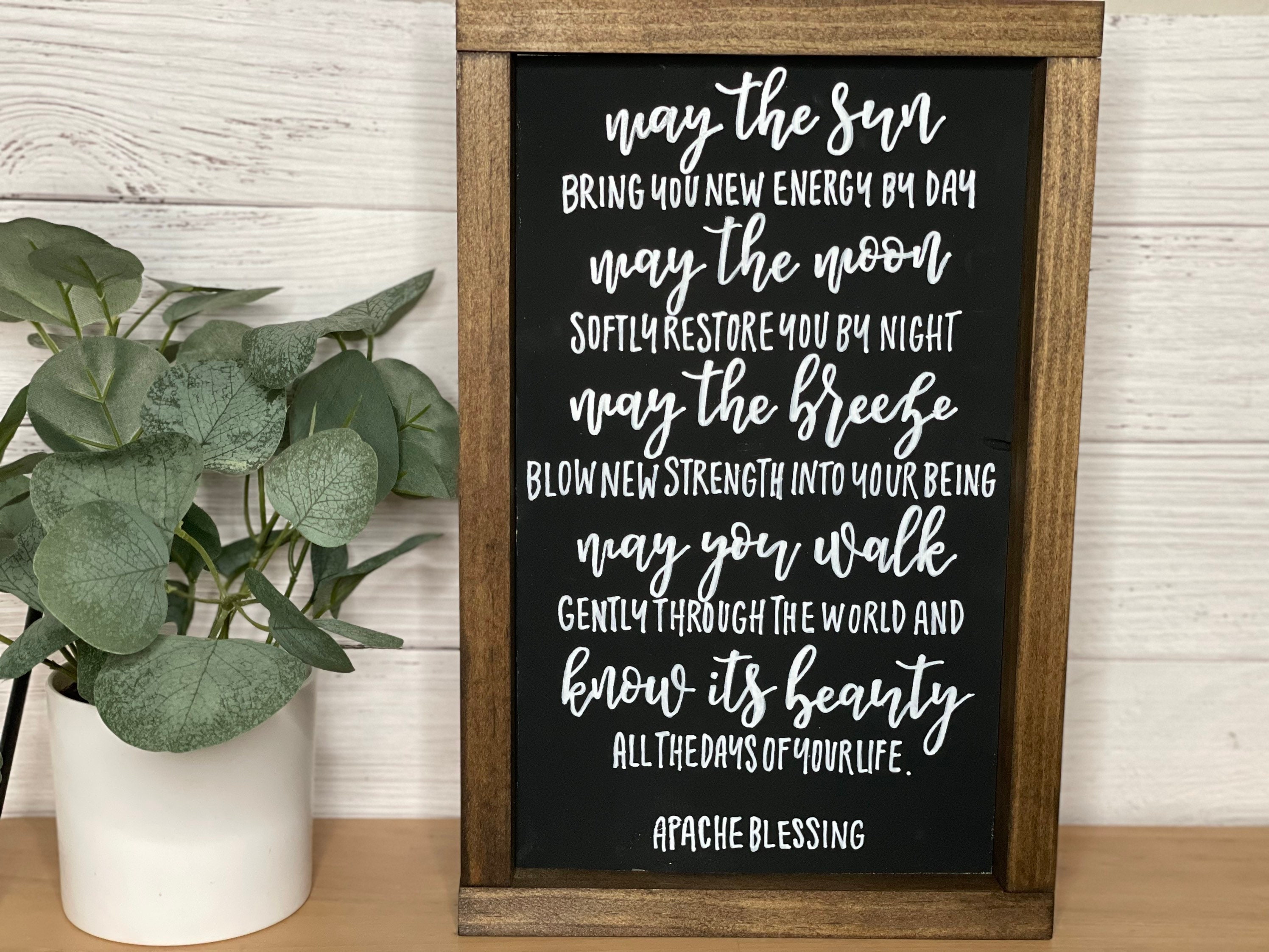 Apache Blessing Sign May the Sun Bring You New Energy by Day - Etsy