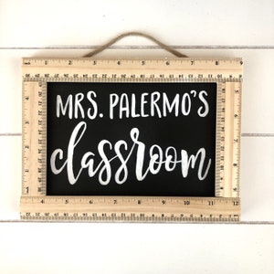 Personalized Teacher Classroom Sign | Custom Teacher Gift |teacher ...