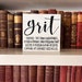 Grit Definition Sign | Hand Lettered Motivational Art - Etsy