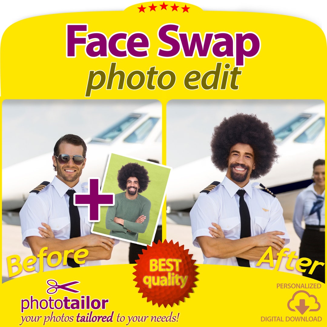 Face Swap Photo Edit, Photoshop Service, Change Head in a Picture With Another Head, Family or ...