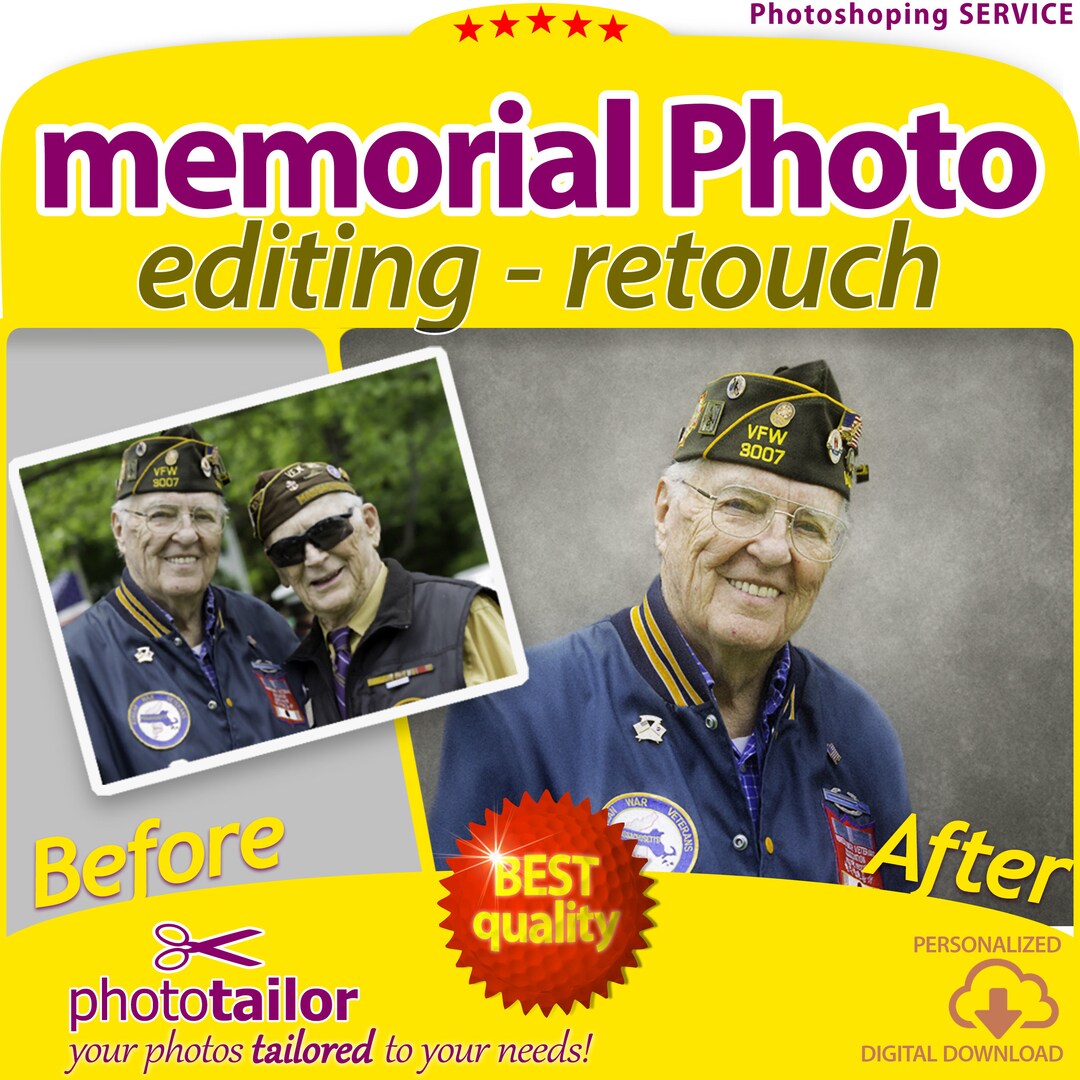Memorial Photo Editing, Photoshop Service, Funeral Welcome Sign Picture ...