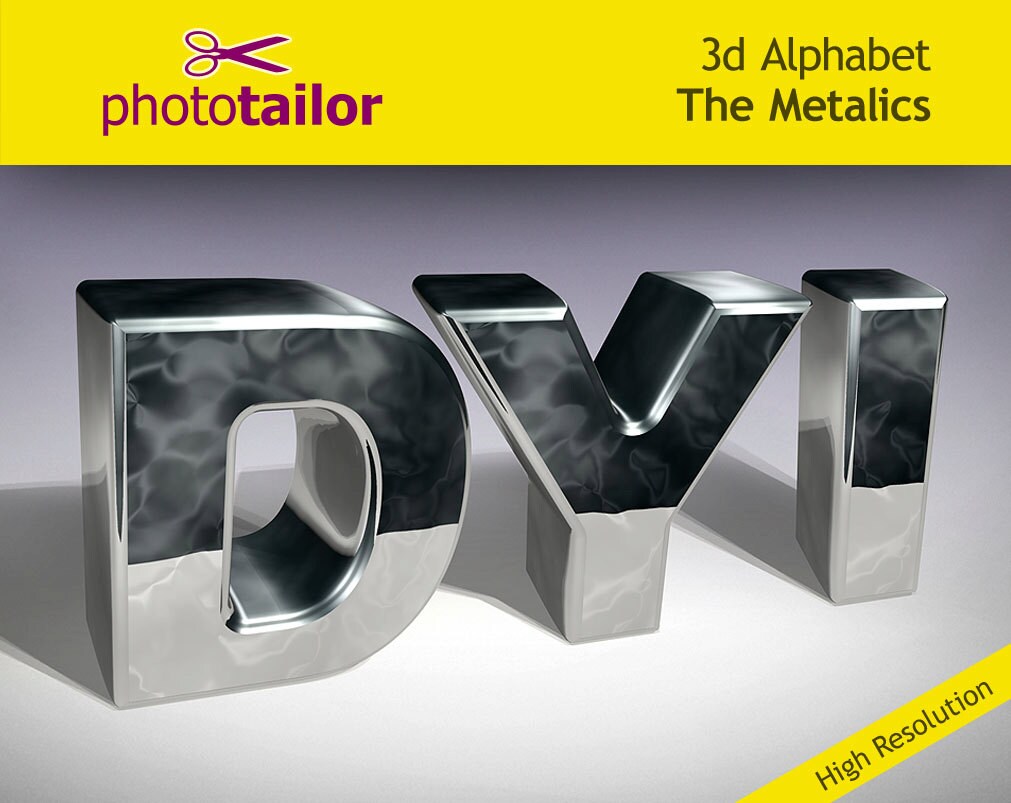 3d Silver Alphabet Clipart High Resolution 26 Letters | Etsy