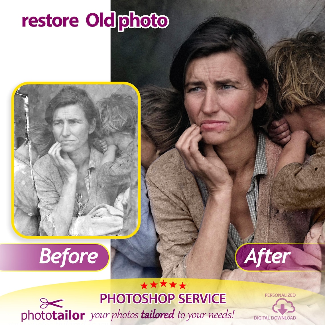 Restore Old Photo, Photo Editing, Repair and Colorize Old Images ...