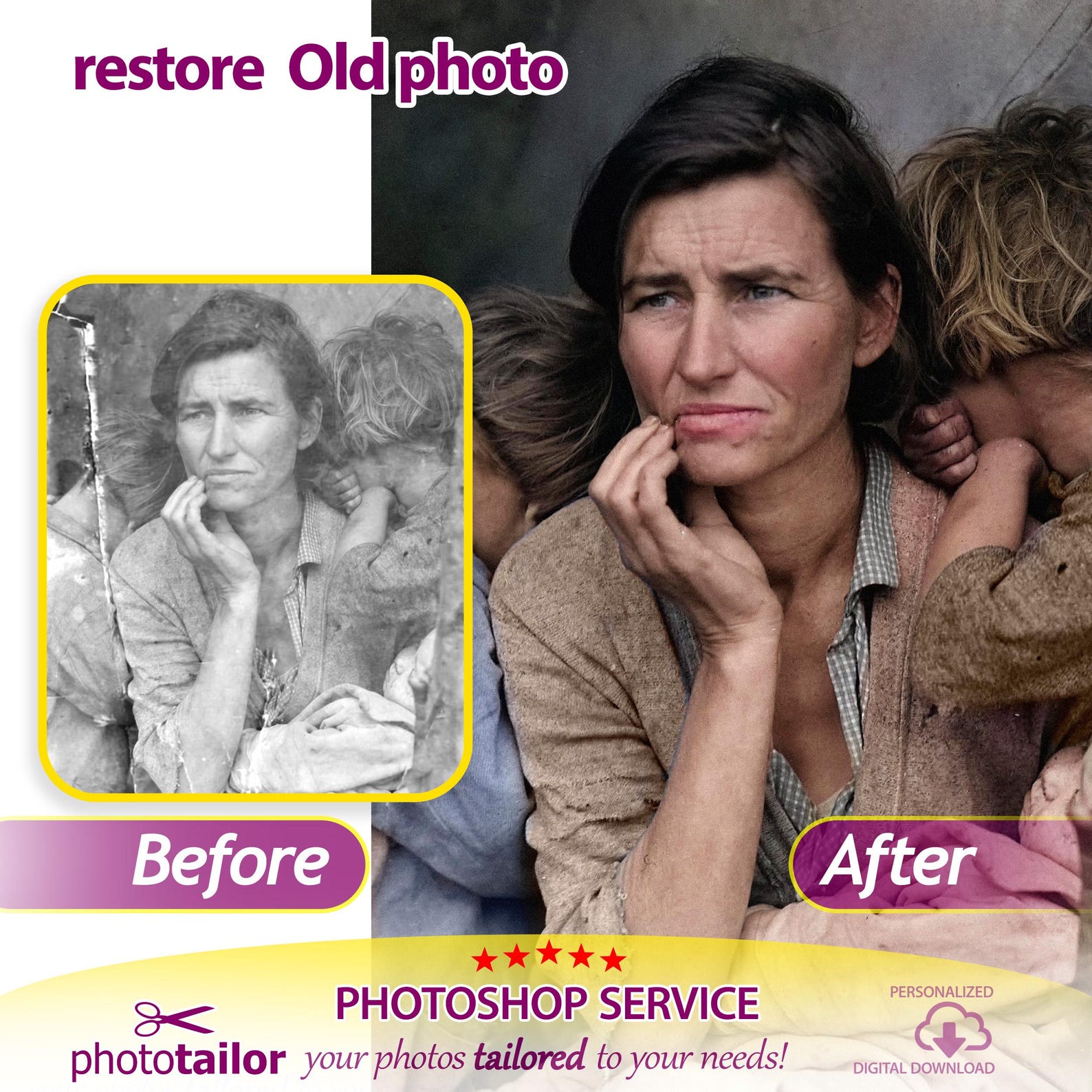 Restore Old Photo, Photo Editing, Repair and Colorize Old Images ...