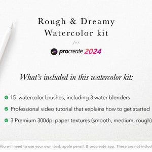 Rough & Dreamy Watercolor Kit for Procreate 2026 - Etsy