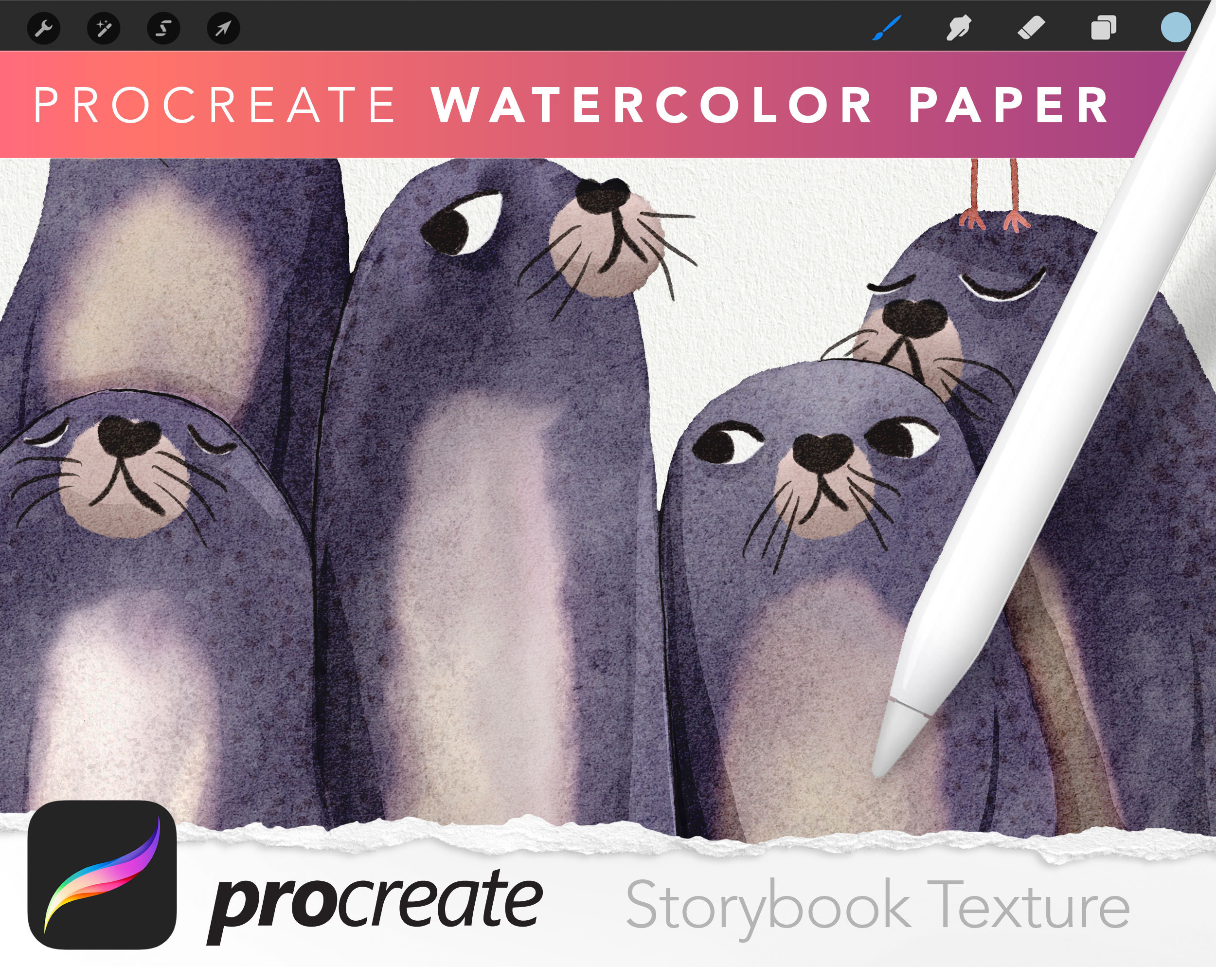 Storybook Watercolor Paper Texture for Procreate - Etsy