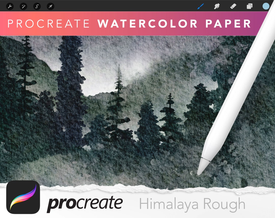 Himalaya Rough Watercolor Paper for Procreate - Etsy