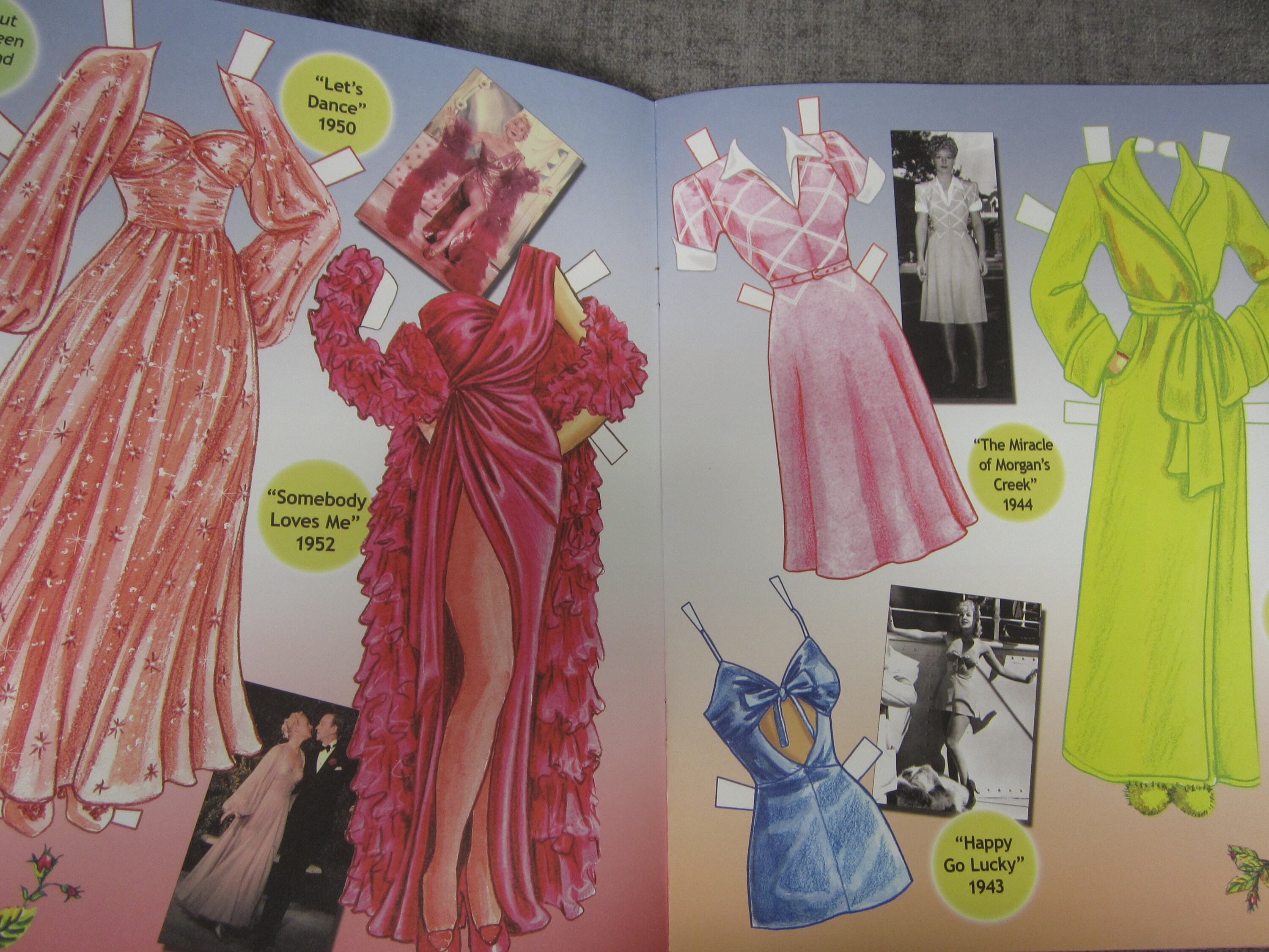 Betty Hutton, Paper Dolls, by Judy M Johnson, Movie Costumes, 11.5x9.5 ...