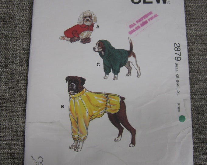 KWIK SEW 2879, Sewing Pattern, Dog Coats and Booties - Etsy