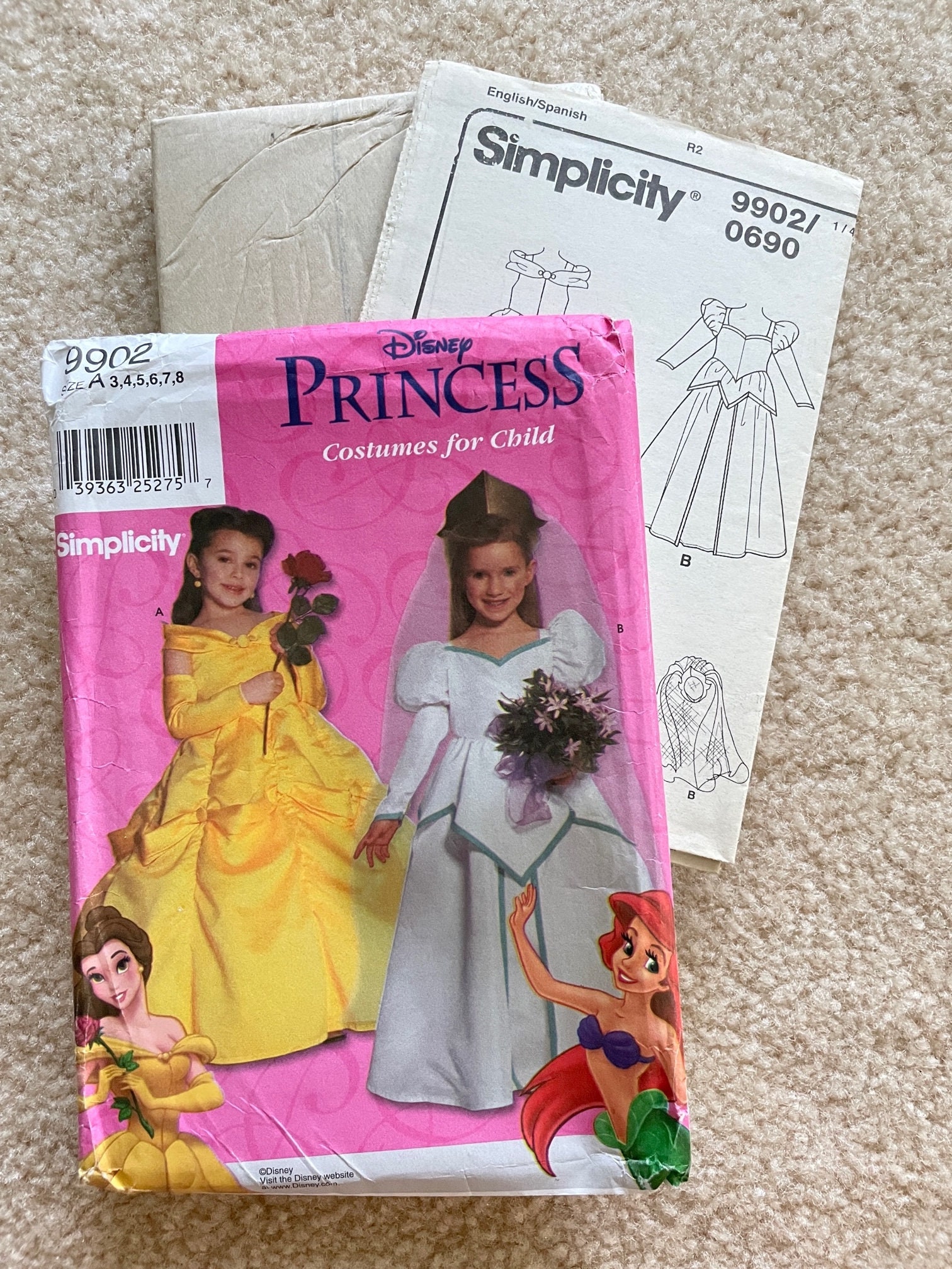 Simplicity 9902 Paper Sewing Pattern Disney Princess Belle - Etsy