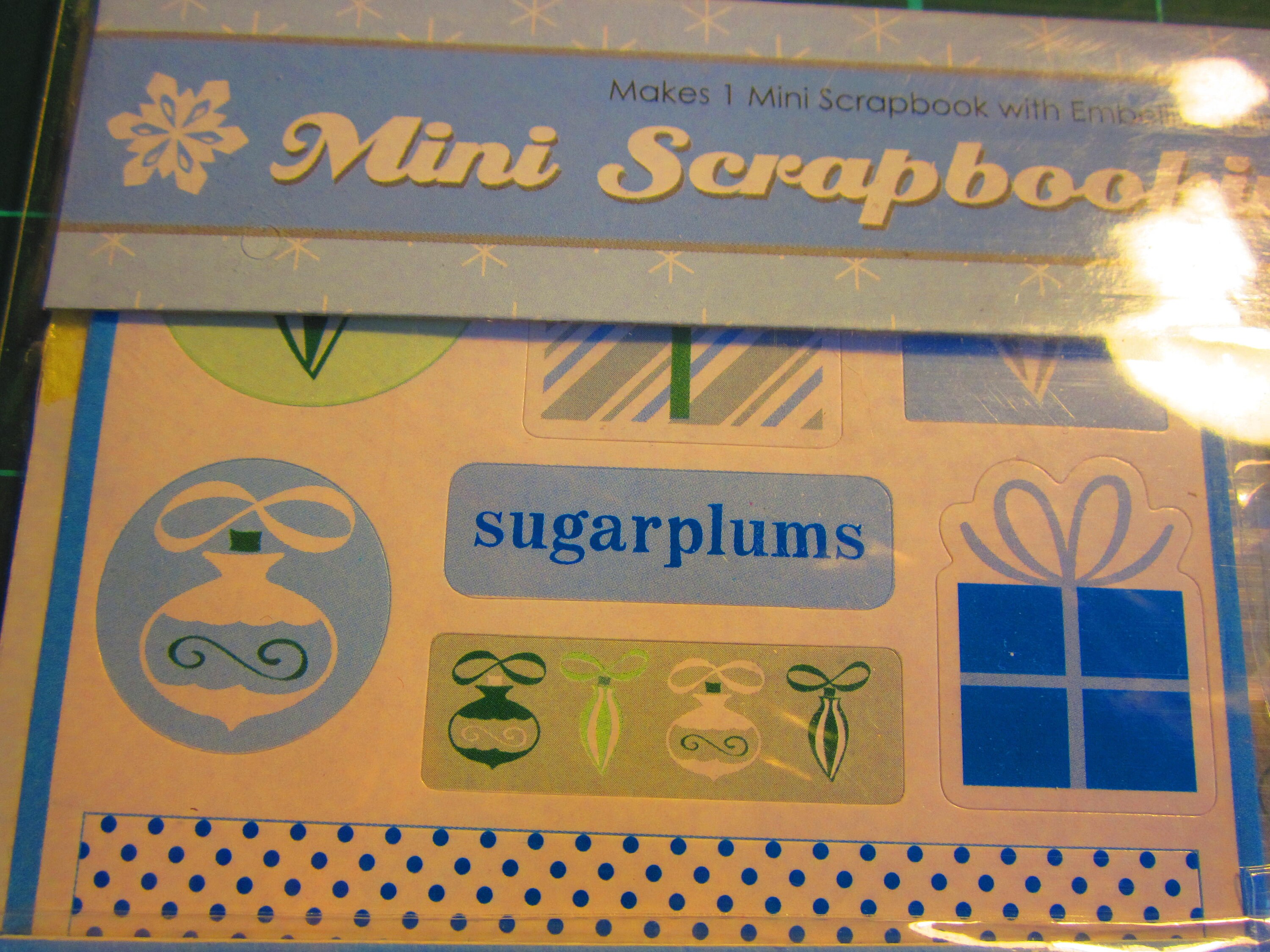 MINI SCRAPBOOKING KIT, Contains 19 Pieces, Blue Theme, 4x4 Inches - Etsy