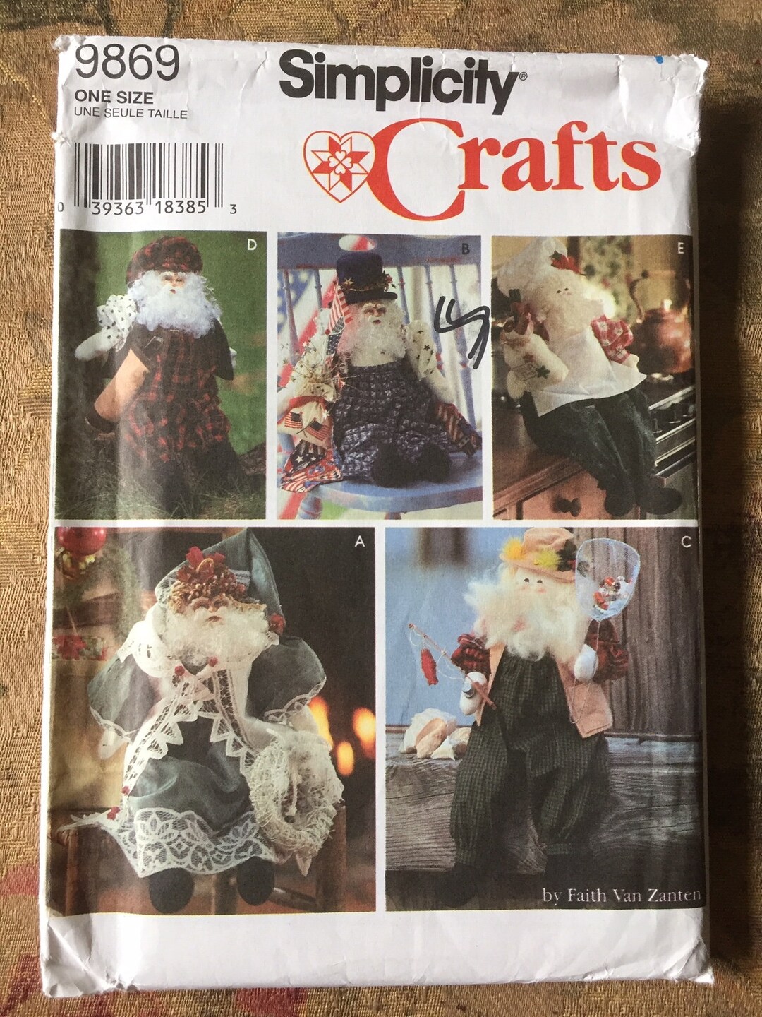 Simplicity 9869, Crafts Sewing Pattern, 21 Inch Santa Stuffed Doll ...