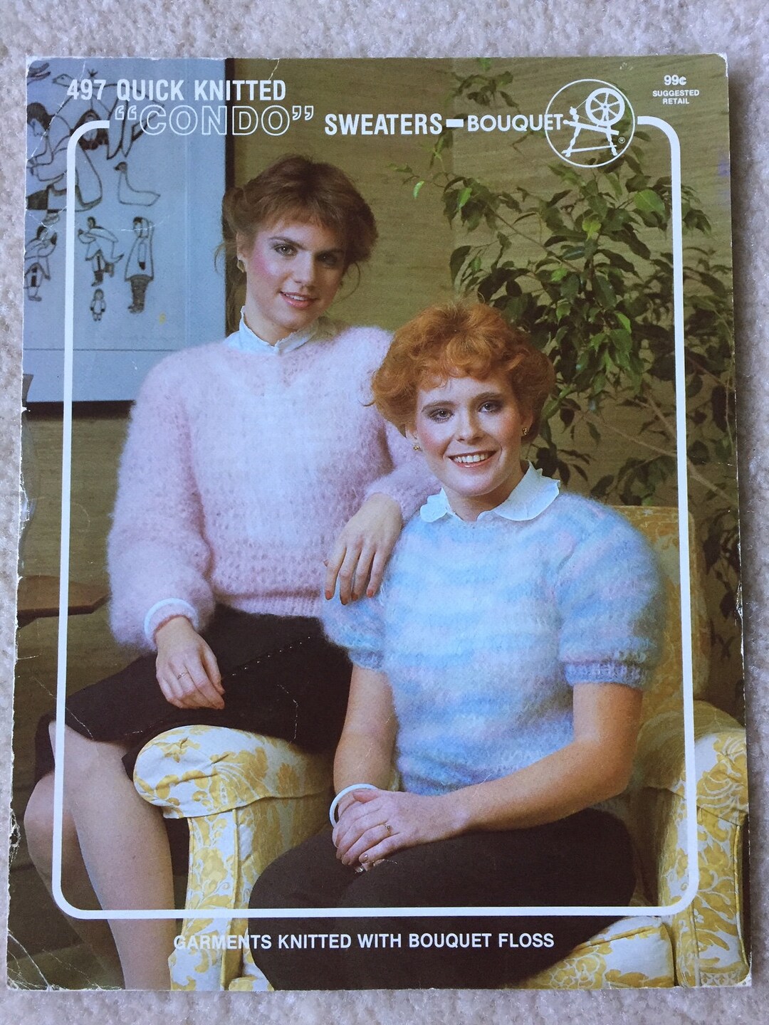 Condo Sweaters, Quick Knitted, Bouquet Floss, Pattern 497, One Page ...