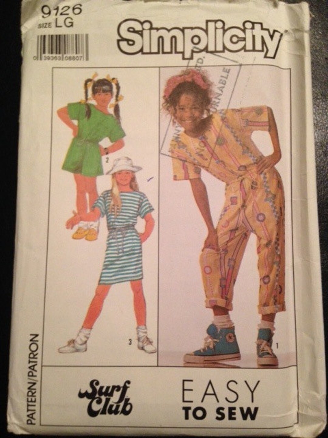 Simplicity, 9126, Pattern, Girls, Jumpsuit, Two Lengths, Dress, Surf ...