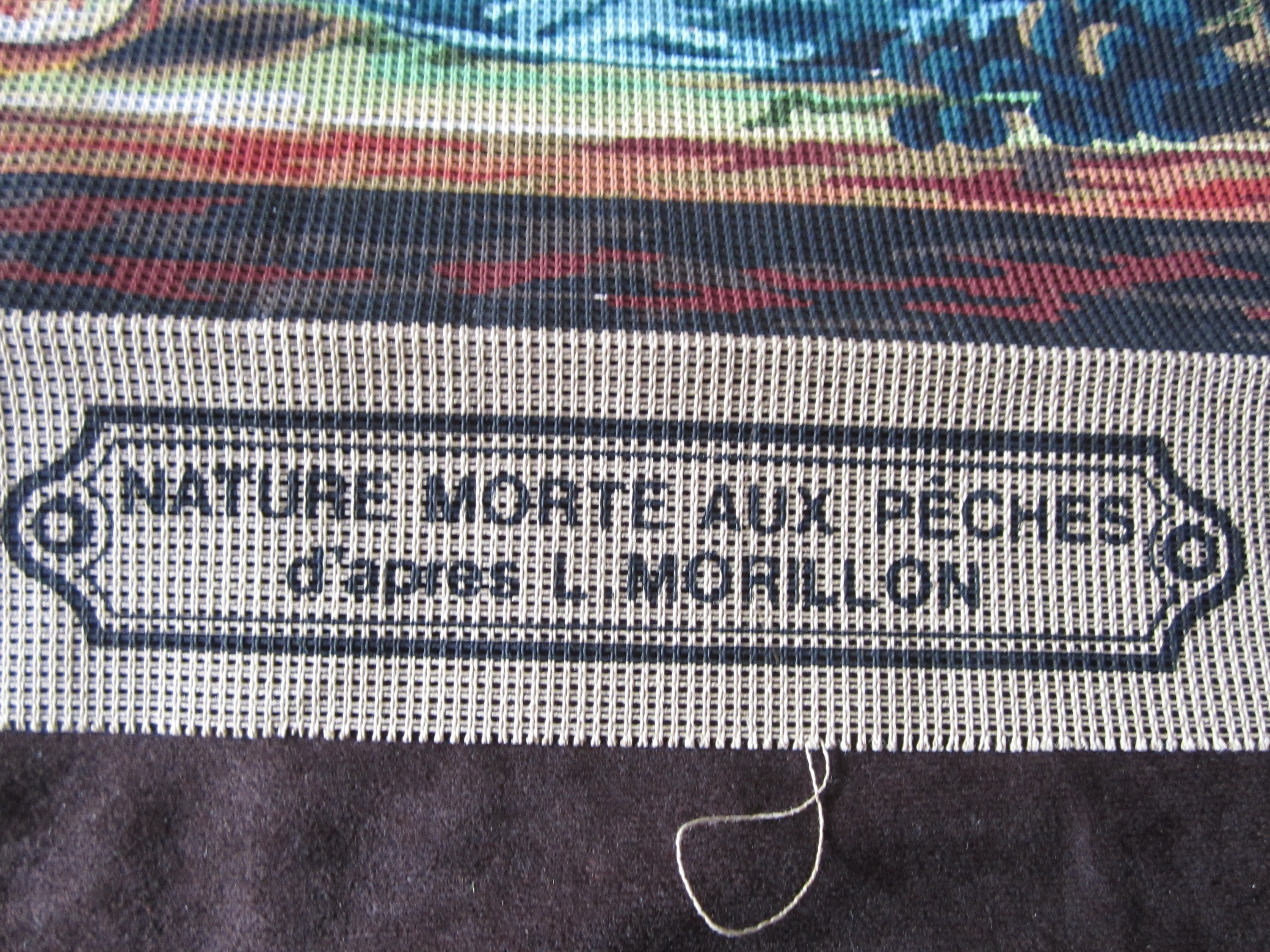 MARGOT tapestry, Still Life of Peaches, by L Morillon, 18.5 x 14 inches ...