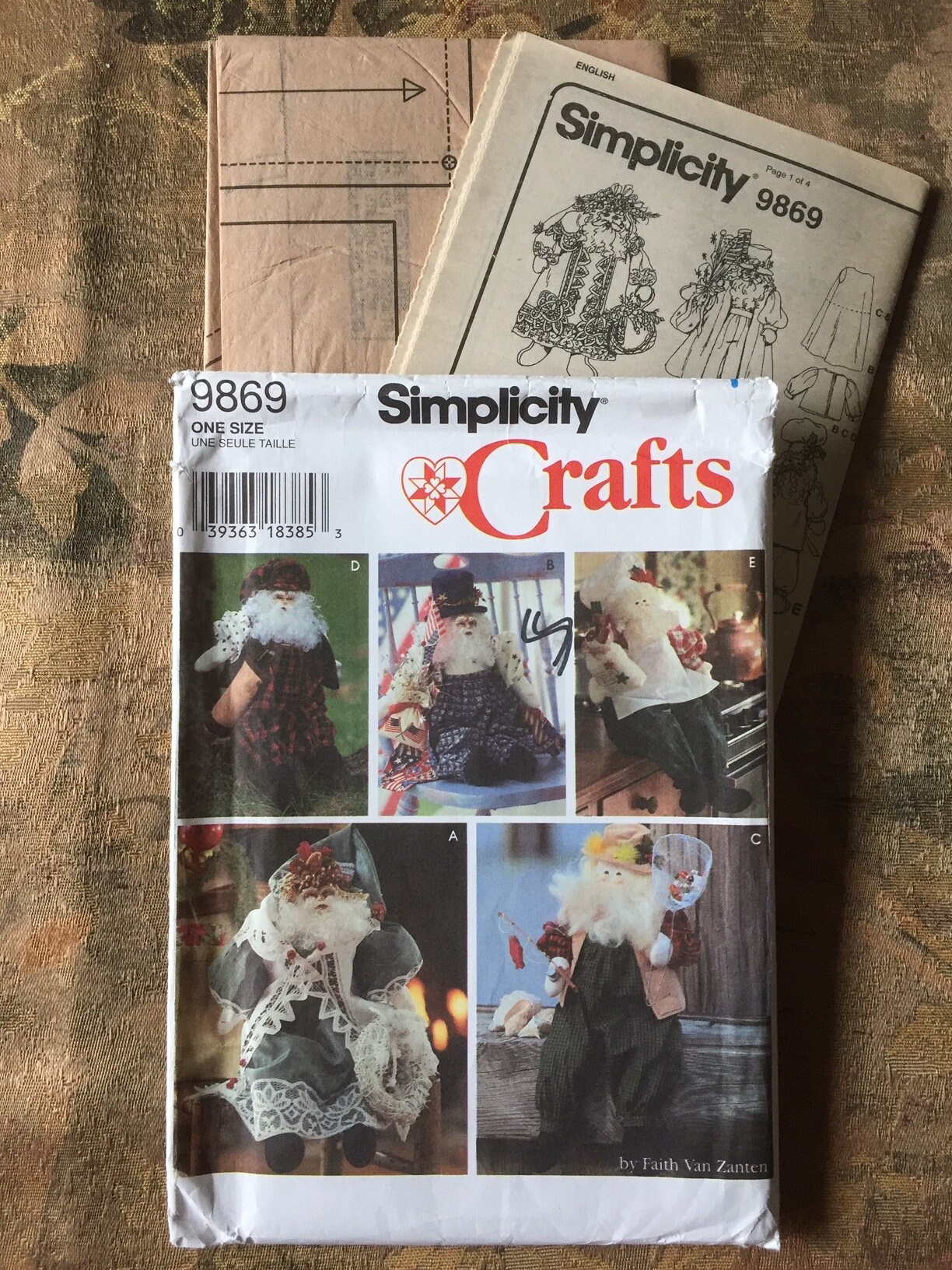 Simplicity 9869, Crafts Sewing Pattern, 21 Inch Santa Stuffed Doll ...