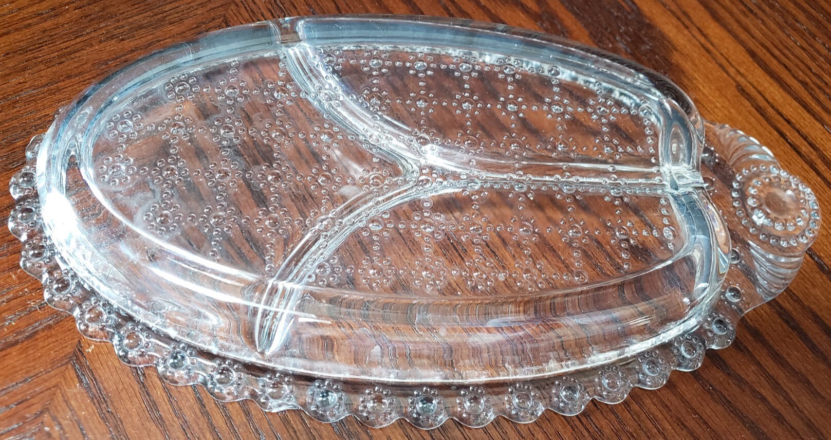 Vintage 3-part Relish Dish Jewel by Hazel-atlas BEAUTIFUL - Etsy
