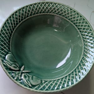 Bordallo Pinheiro Rabbit Green * Set 3 Coupe Bowls * 15 Inch Platter ...