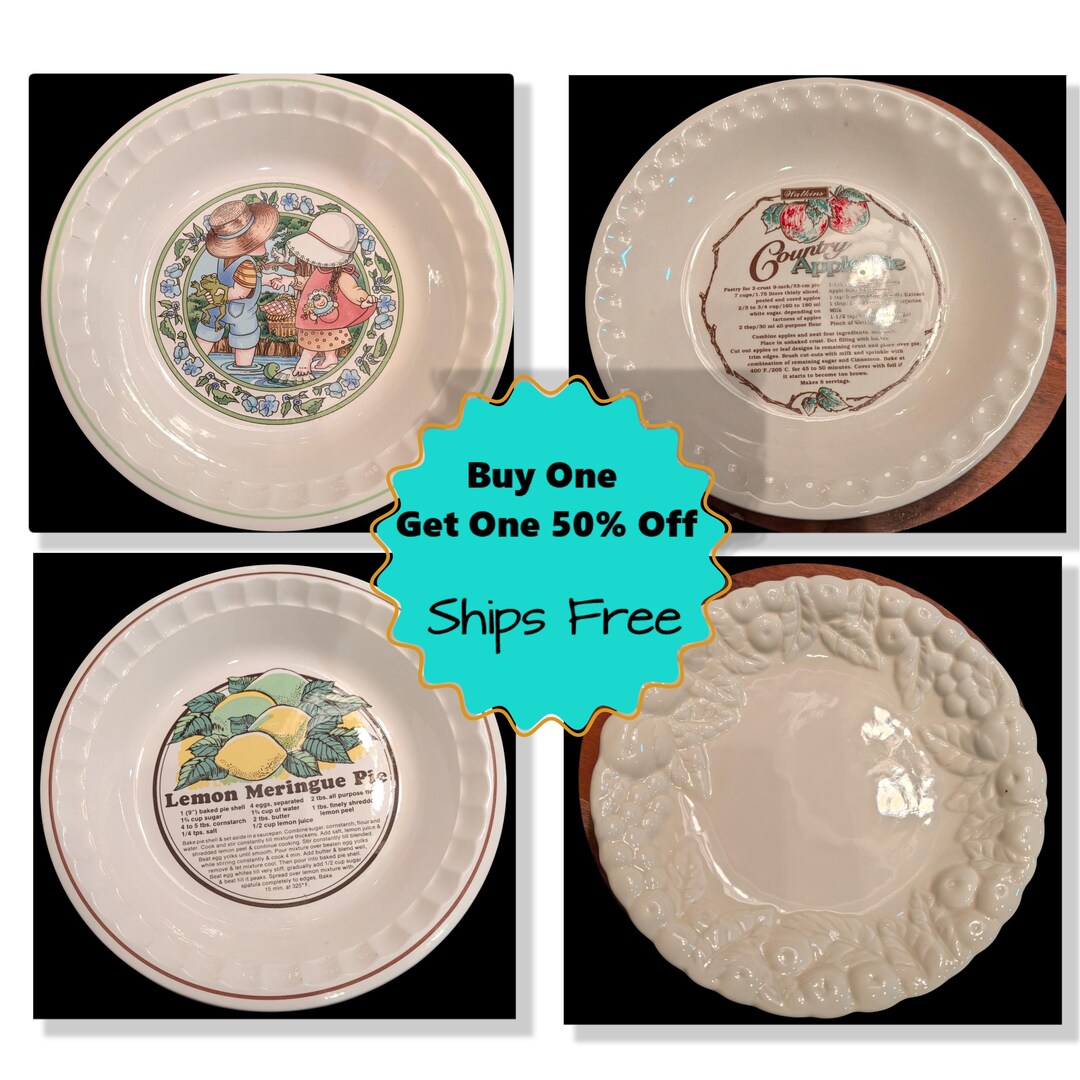 SALE * Pie Plates *lemon Meringue* Apple * Fresh Strawberry * Claire ...