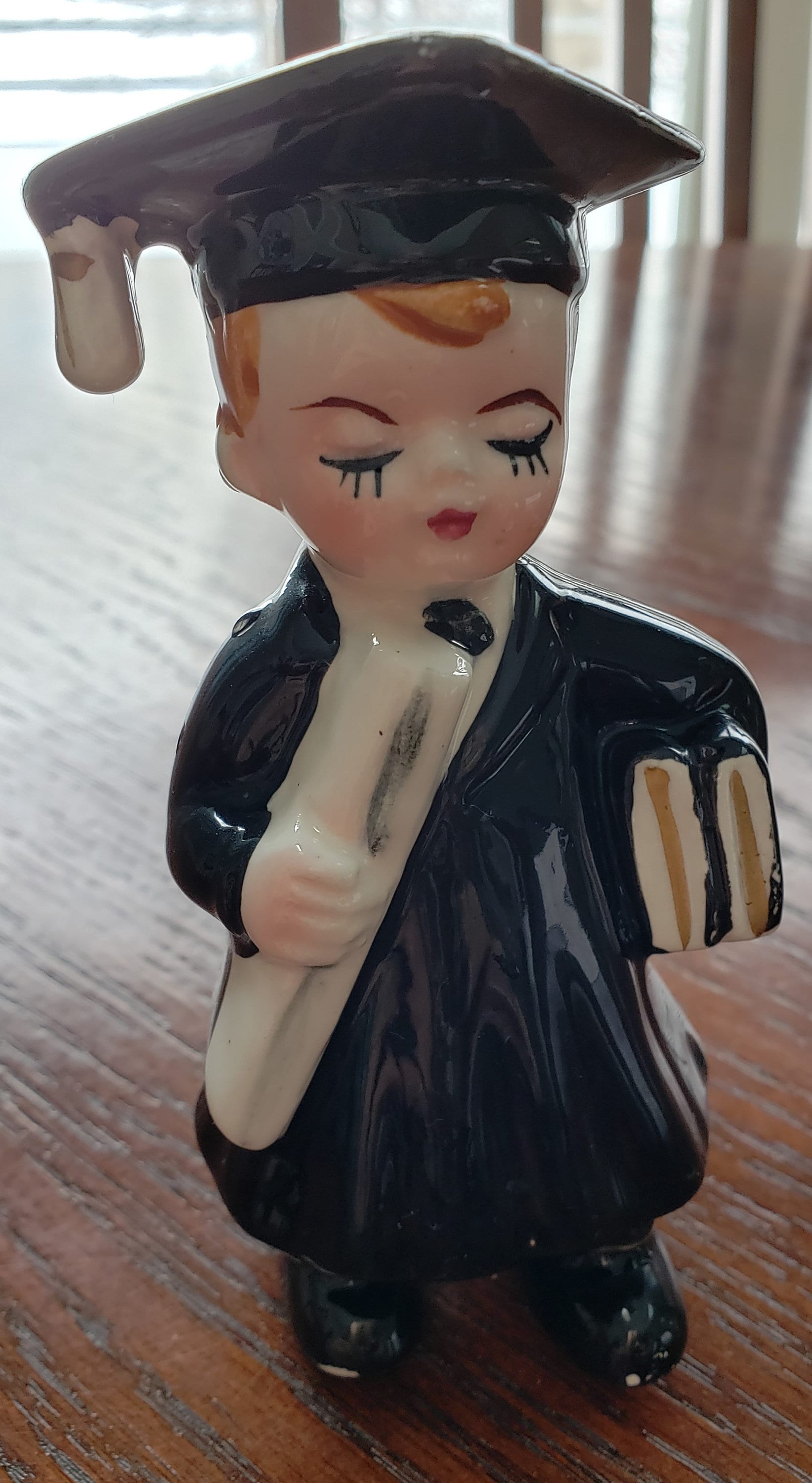 Vintage 1970 Boy Graduate Graduation Figurine Books Diploma | Etsy