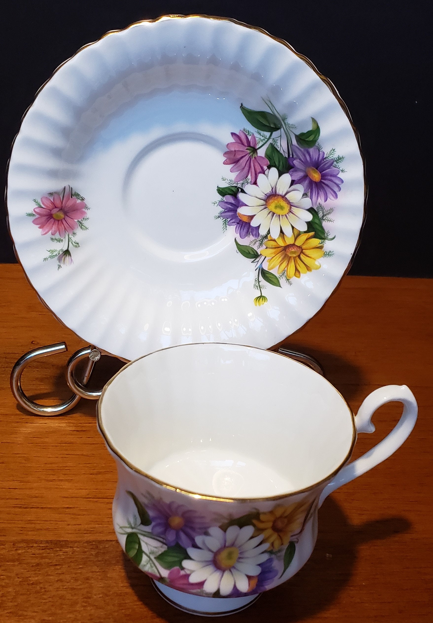 Vintage Royal Imperial Cup/saucer Set - Daisy Pattern Excellent - Etsy