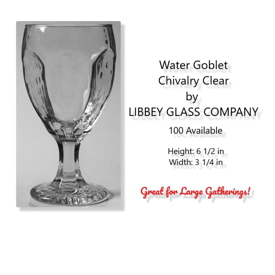 Chivalry Clear Goblets by Libbey - Excellent - Banquet Numbers ...