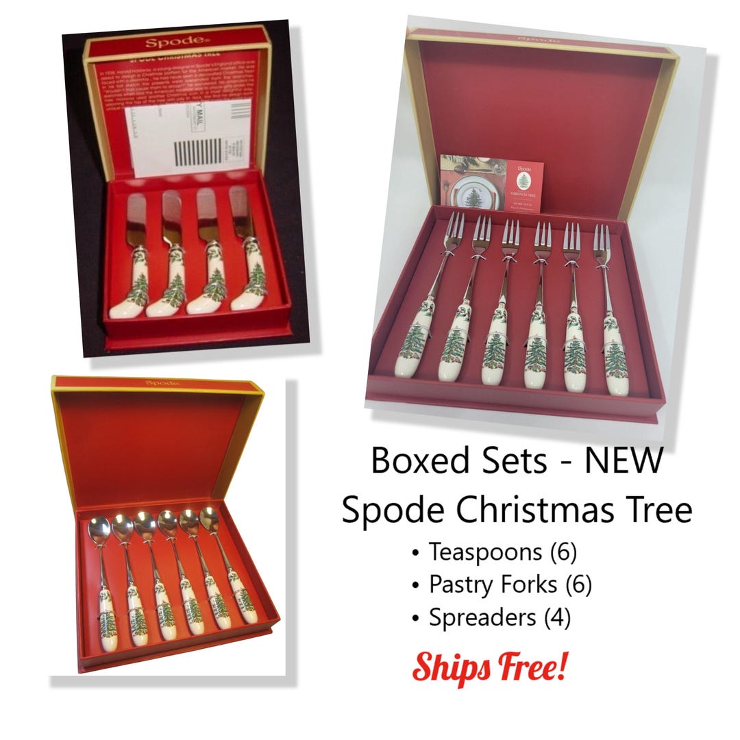 Christmas Tree by Spode - Boxed Sets - Pastry Forks - Spreaders ...