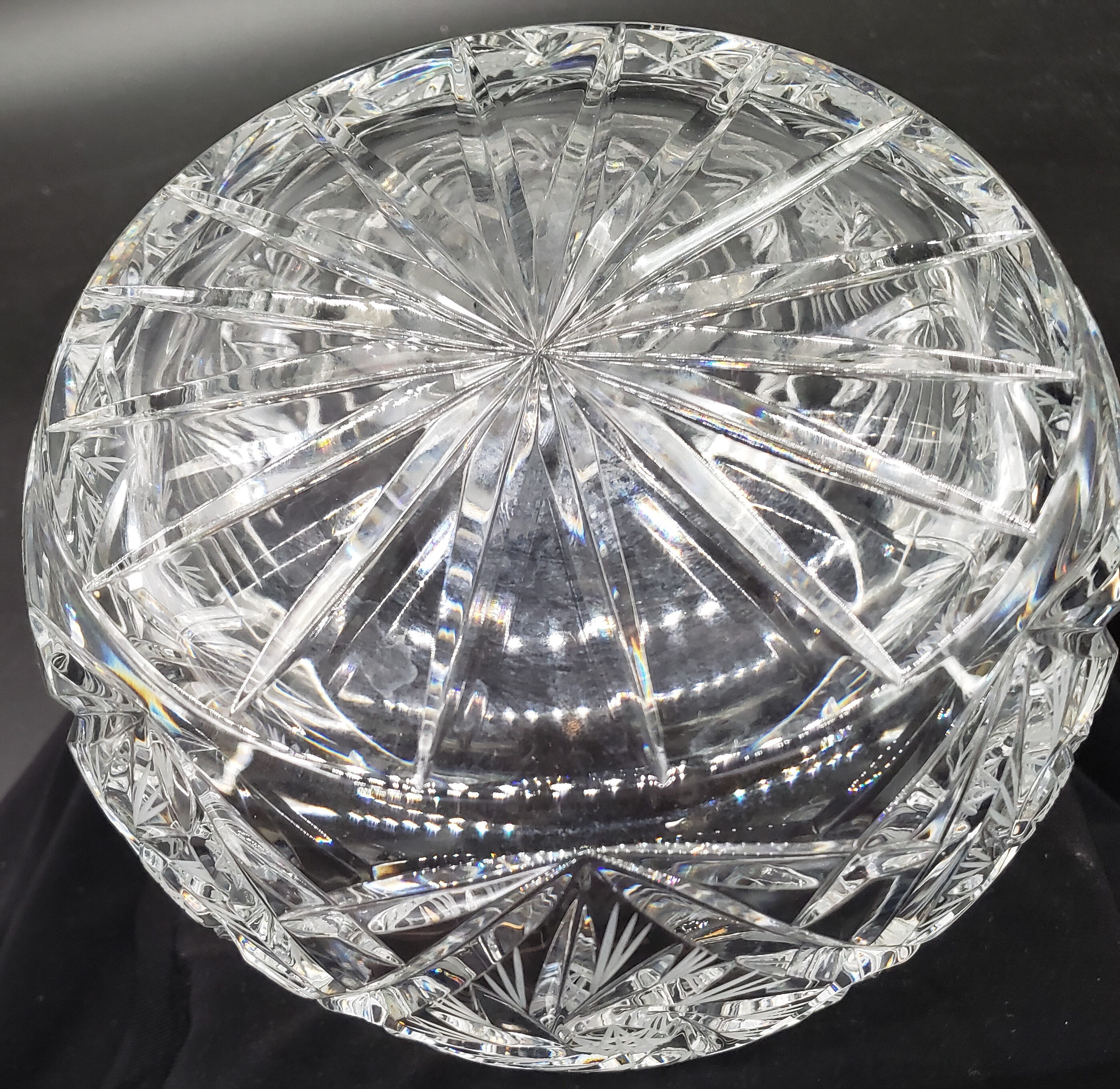 Vintage Tasia crystal Bowl by CAZLOR CRYSTAL Gorgeous - Etsy