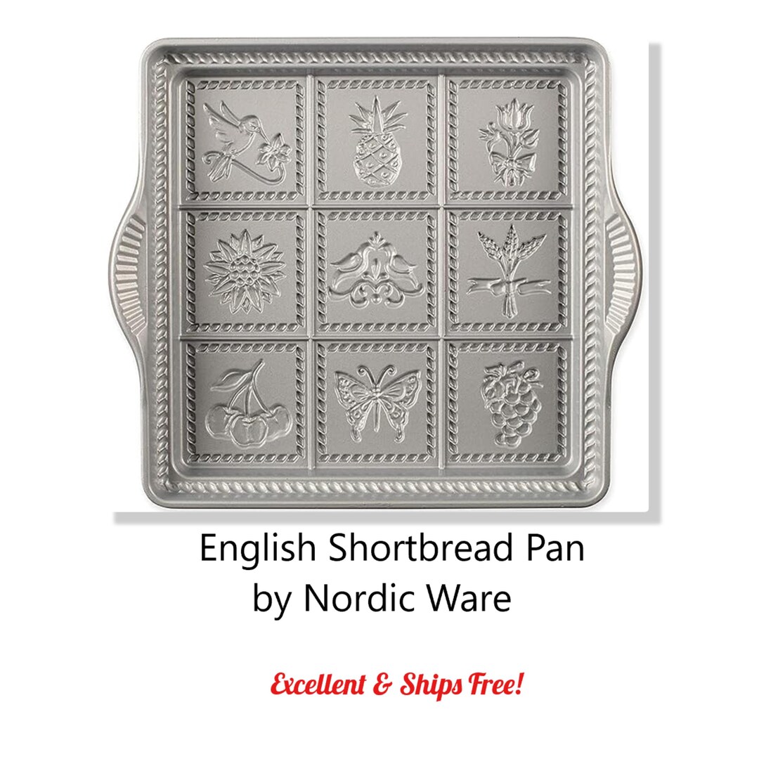 Nordic Ware English Shortbread Pan 9x9 Inches non-stick Excellent Ships ...