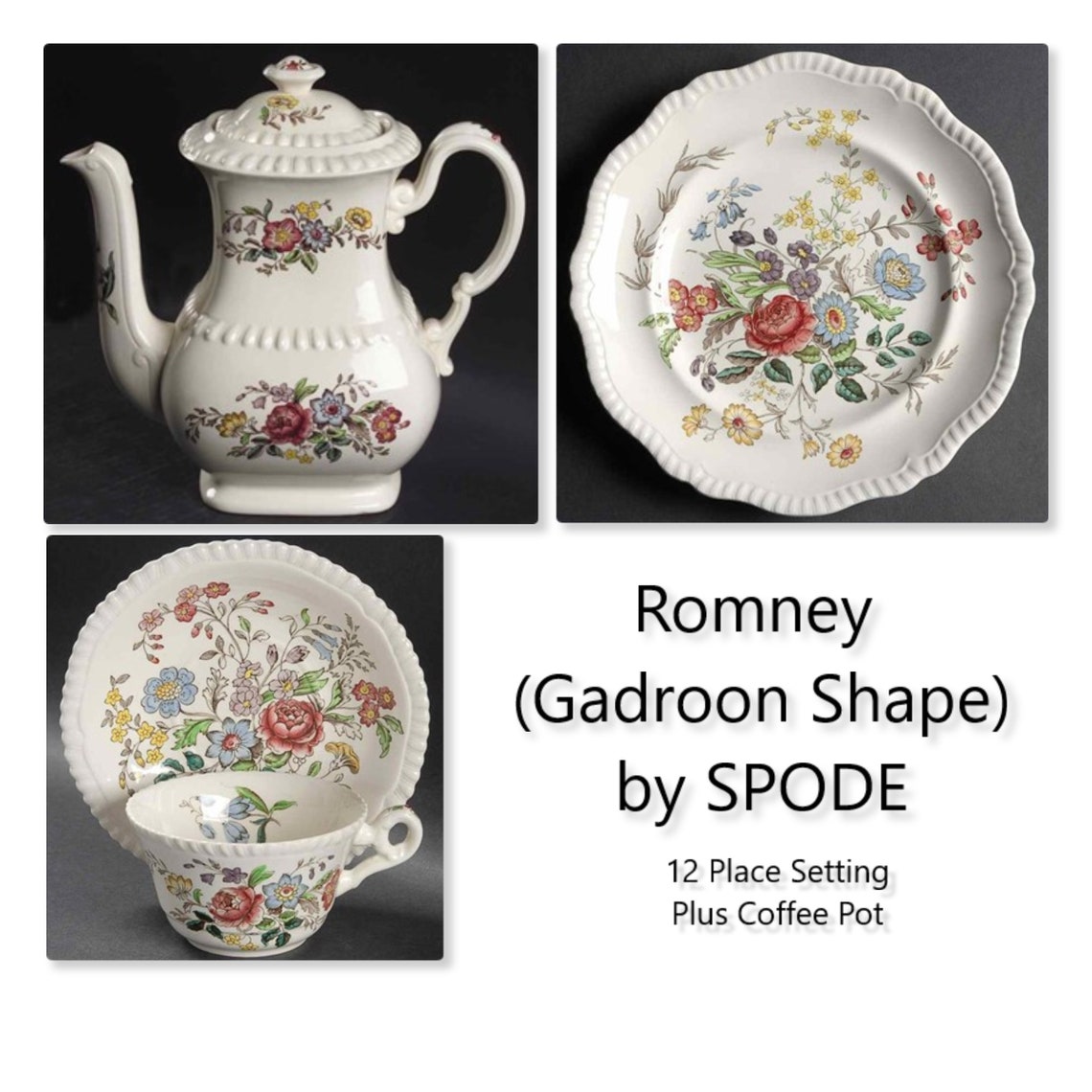 Romney gadroon Shape by SPODE Dinnerware Pieces Dinner | Etsy