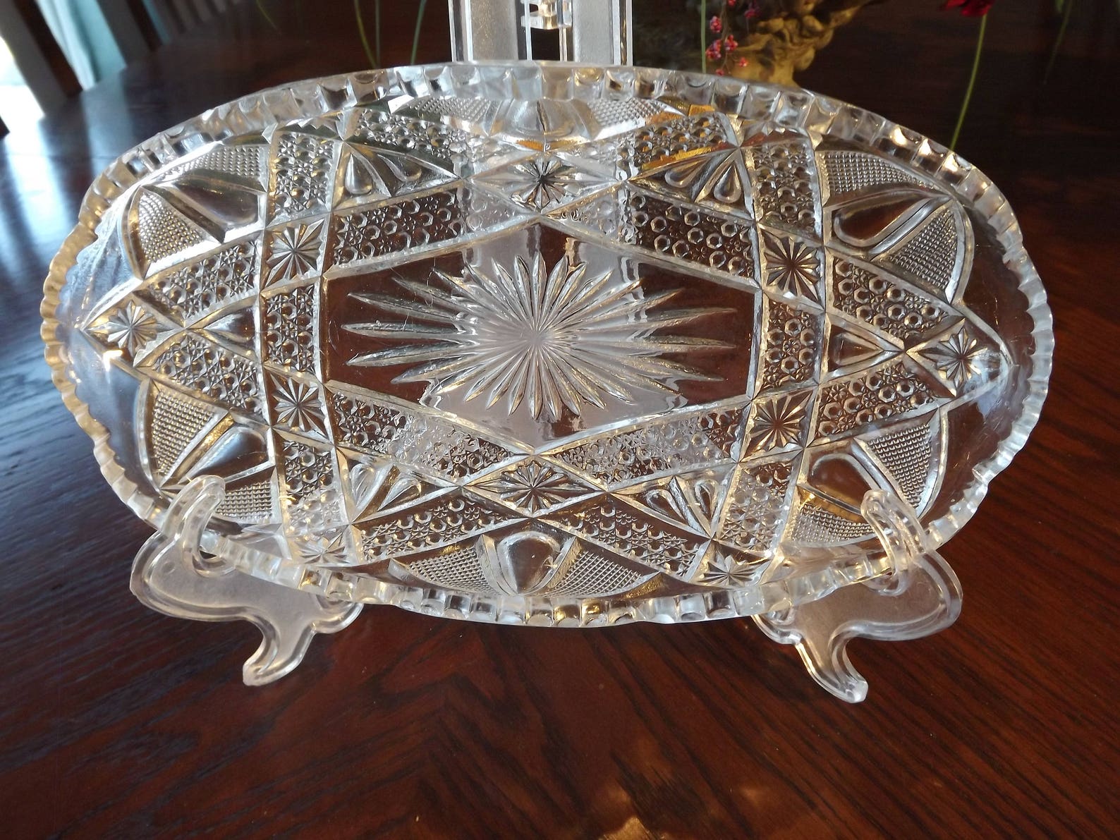 Vintage Antique Large Prescut Glass Star Burst Quilt Pattern Sawtooth ...