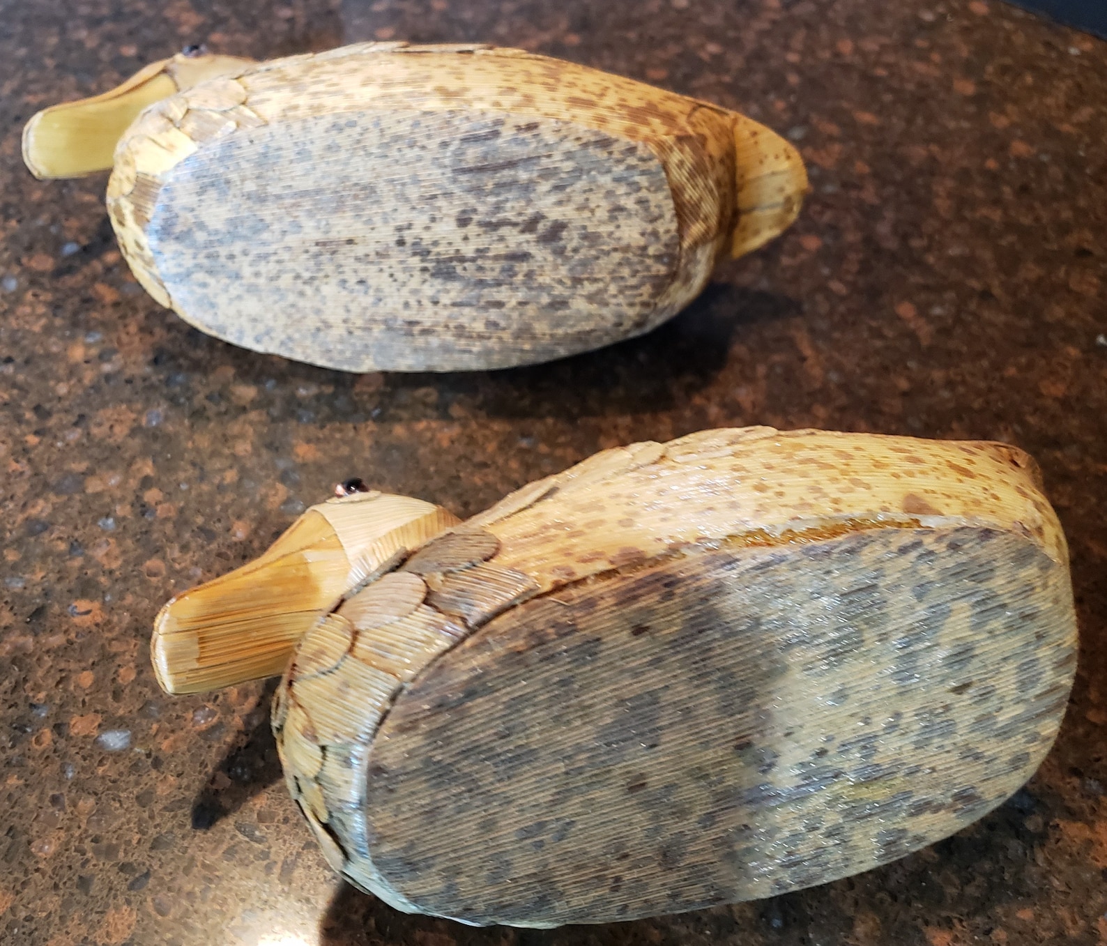 2 Vintage 7 Inch Duck Folk Art Figurines EX Rustic Cabin | Etsy