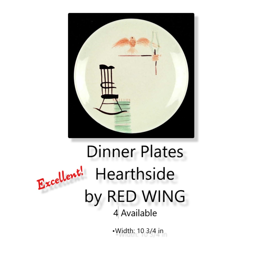 4 Hearthside by Red Wing Dinner Plates - EXCELLENT Condition - 10 3/4 ...