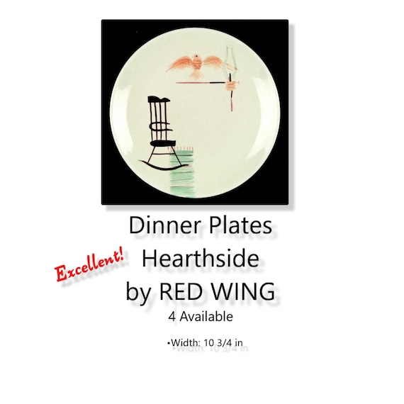 4 Hearthside by Red Wing Dinner Plates EXCELLENT Condition | Etsy