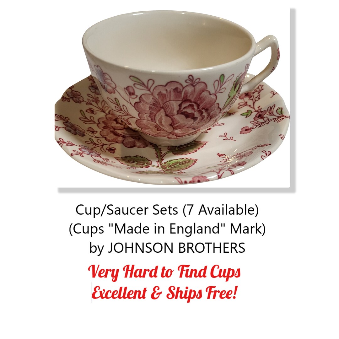 Chintz Rose by Johnson Brothers Made in England Original Cups * Cups ...