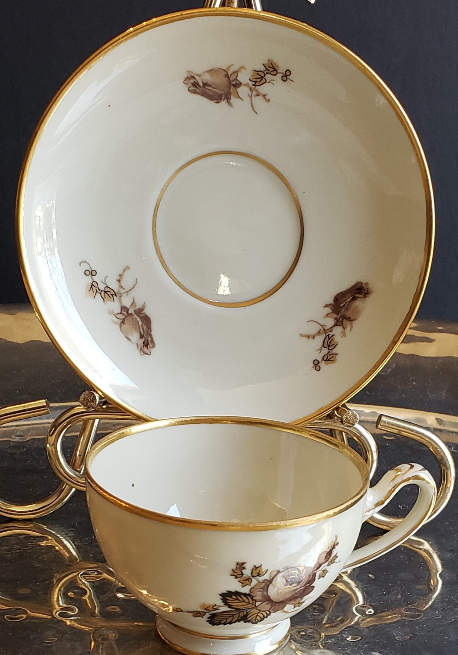 Vintage NHS Kongens Lyngby Denmark Teacup & Saucer Tea Cup Set | Etsy