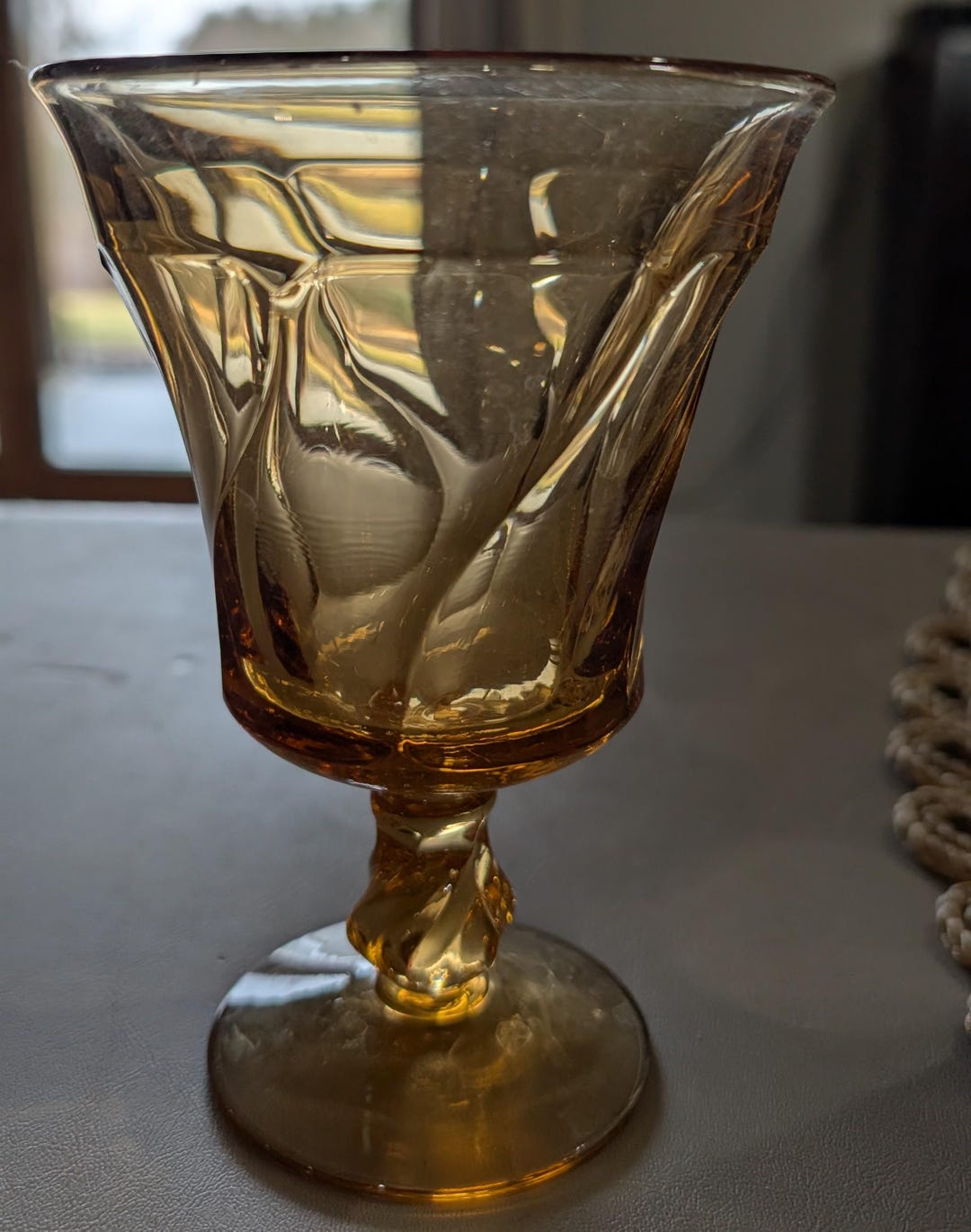One Jamestown Amber Water Goblets - 30 Dollar Value W. Free Shipping ...