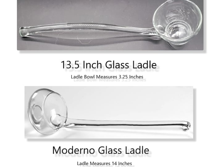 Crystal Glass Punch Bowl Ladles Choice of 13.5 Inch W. Flat Bottom or ...