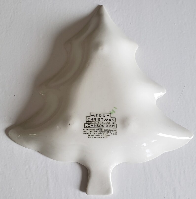 Small Tree Shaped Dish Merry Christmas ("a Genuine Hand Engraving") by ...