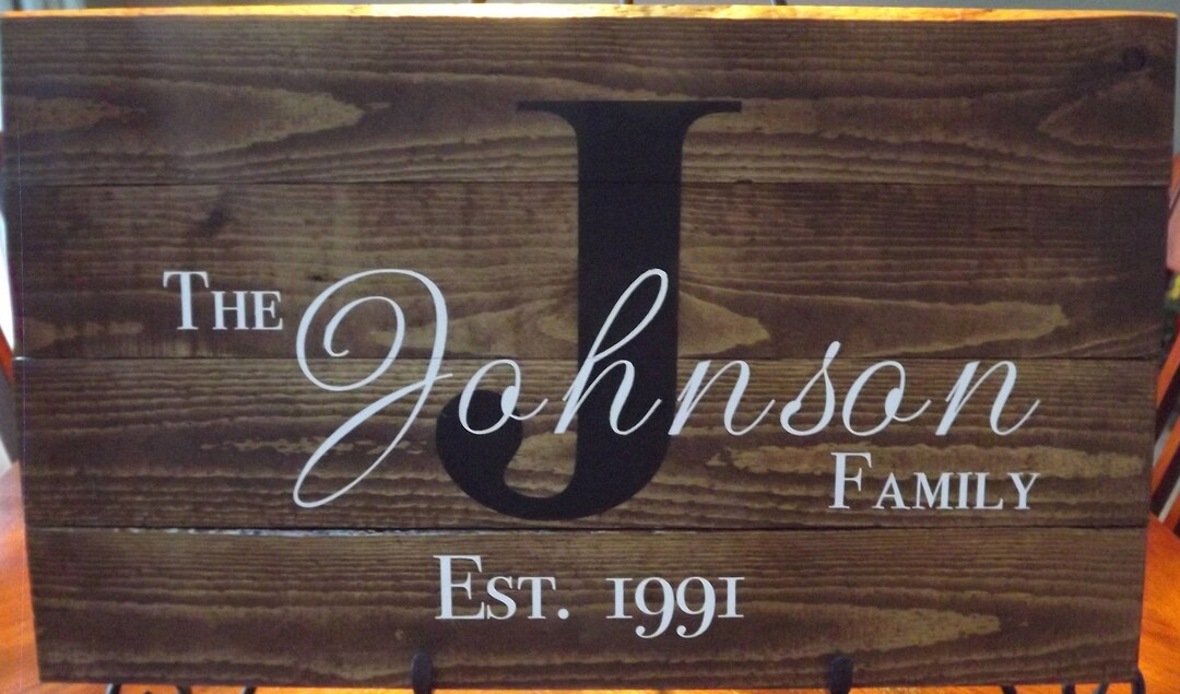 Family Initial Sign - Last Name Sign - Family Name Sign - Family ...