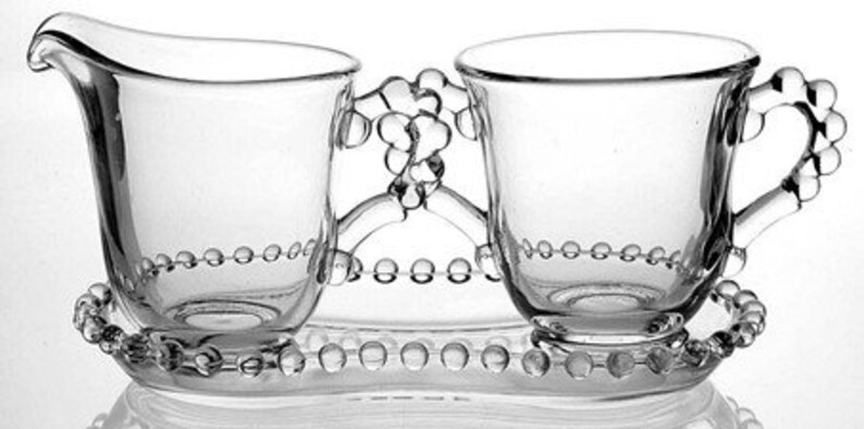 Elegant Creamer Open Sugar 6 Inch Tray stem 3400 by - Etsy