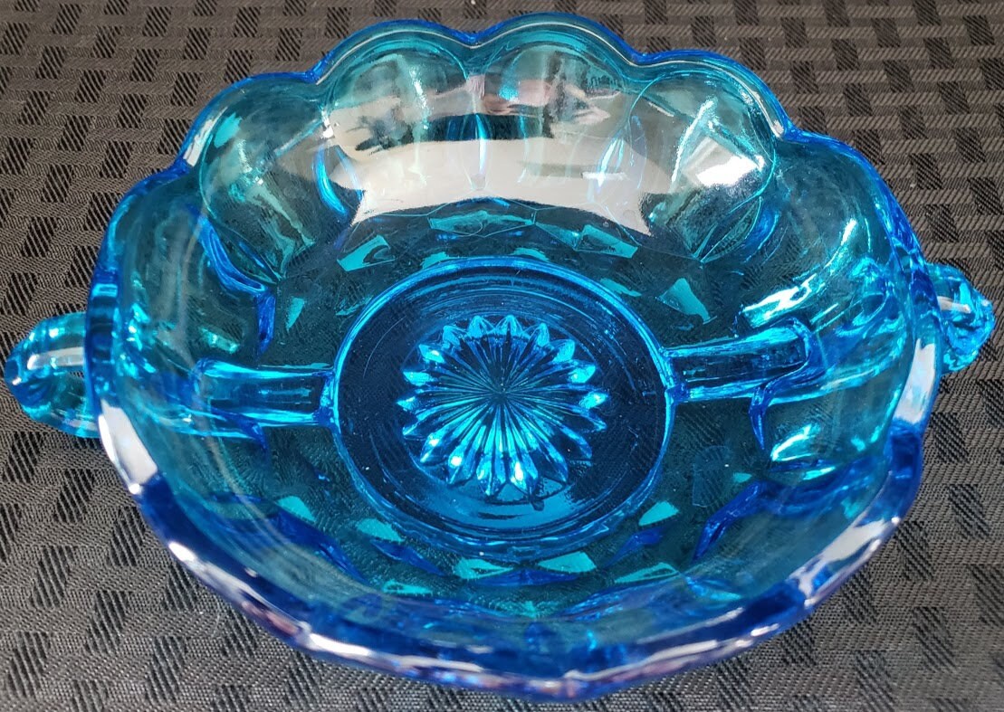 Nappy Fairfield Laser Blue by Anchor Hocking Open Candy Dish Nut Dish ...