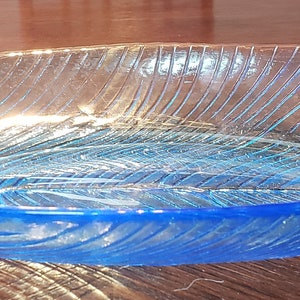 Beautiful Soft Blue Leaf Shaped Plate Platter Bowl 12 Inch X 7 Inch X 4 ...