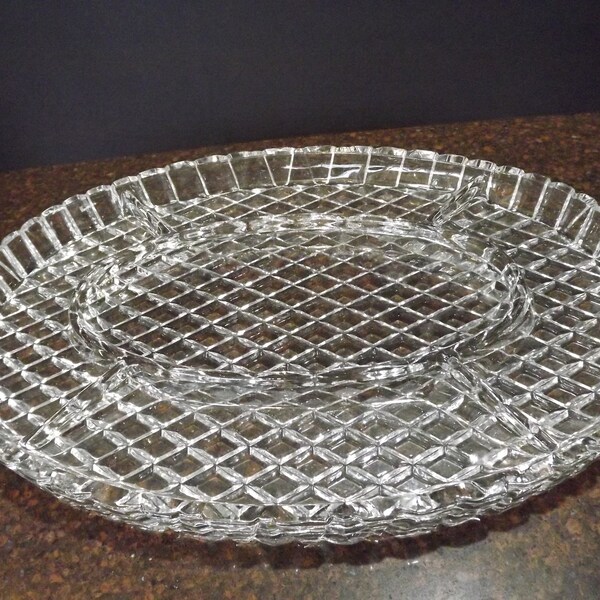Midcentury Oval Glass Plate - Etsy UK