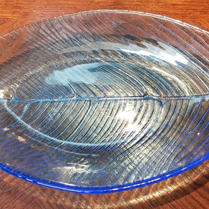 Beautiful Soft Blue Leaf Shaped Plate Platter Bowl 12 Inch X 7 Inch X 4 ...