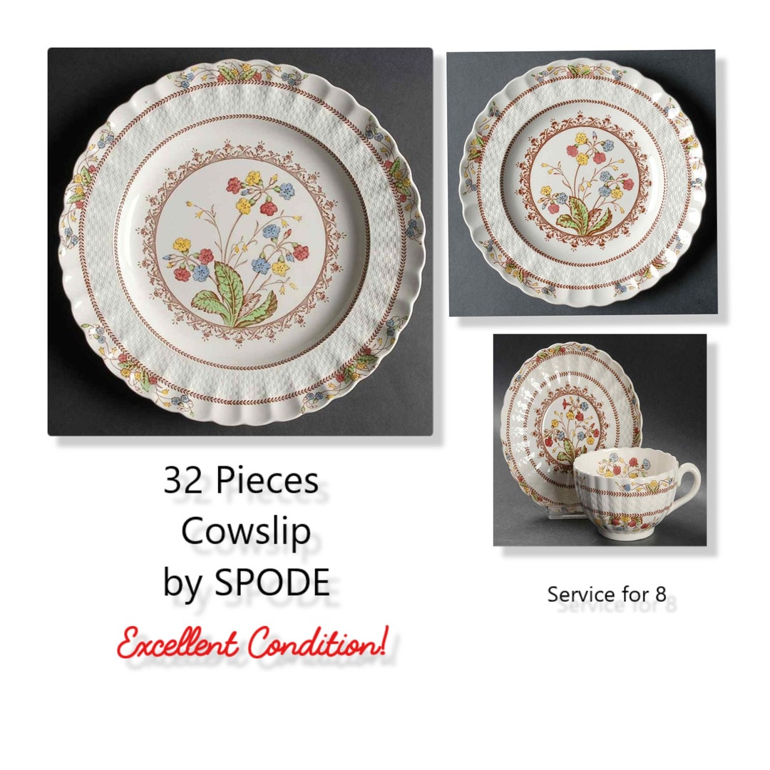 32 Pieces - 8 Place - Spode Cowslip - EXCELLENT - Copeland - England ...