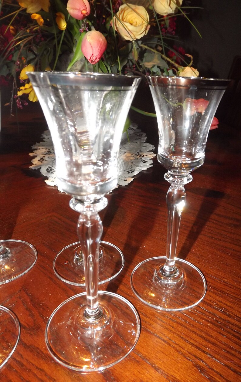 Set of 7 Vintage Elegant Cordial Sherry Stemmed Glassware - Etsy
