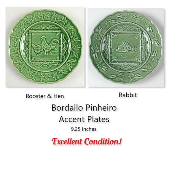 Hen & Rooster Rabbit by BORDALLO PINHEIRO 9.25 Inches - Etsy