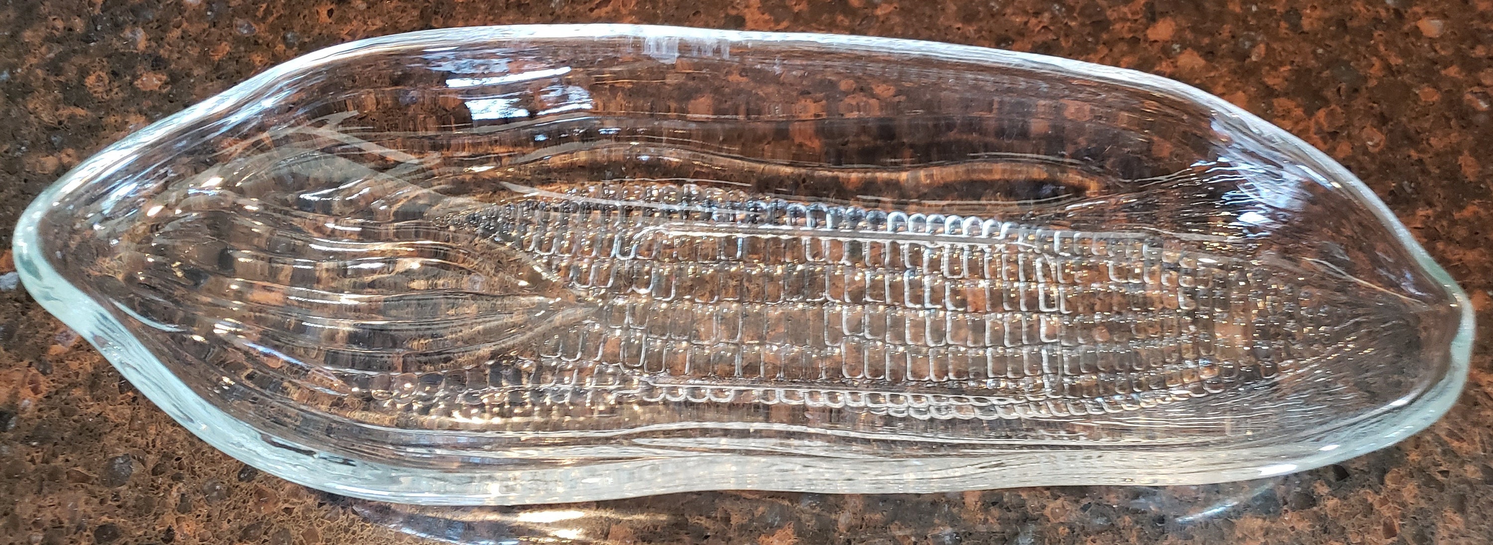 Vintage Mid Century Clear Glass Corn on the Cob Holders Plates - Etsy