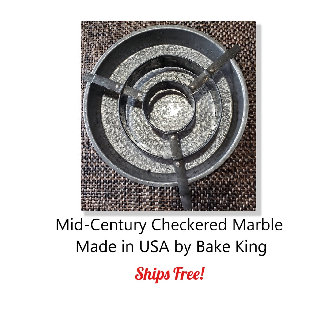 Mid Century Bake King of Bakeware - Checkered Marble 9 Inch Cake Pan ...